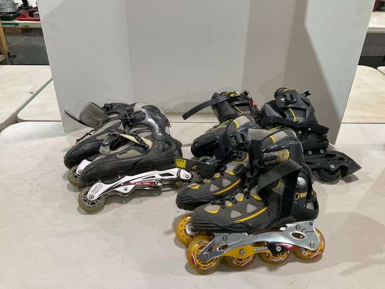 Collection of Inline Roller Skates with Multi-Wheel Designs - Hash Auctions