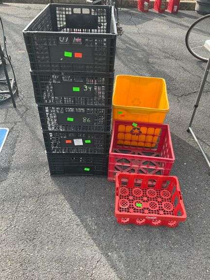 Assorted Plastic Recycling Bin, Crates, and Trays - Hash Auctions