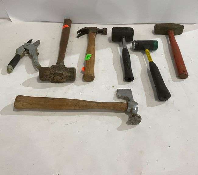 Assorted Hand Tools Including Hammers and Pruning Shears - Hash Auctions