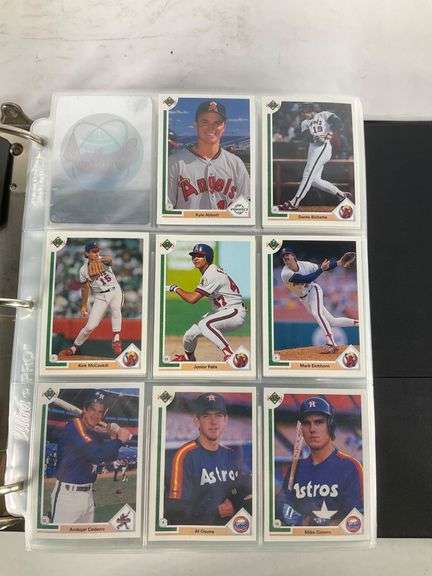 Binder of 1990s Upper Deck Baseball Trading Cards - Hash Auctions