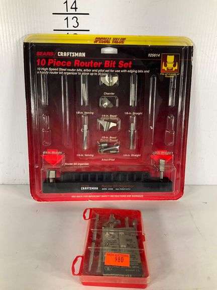 Craftsman and Unbranded Router Bit Sets, Incomplete - Hash Auctions