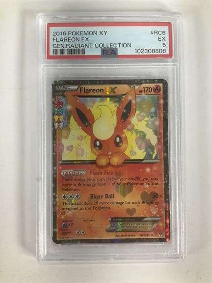 2016 Pokémon XY Flareon EX #RC6 PSA-Graded 5 Radiant Collection - Hash ...
