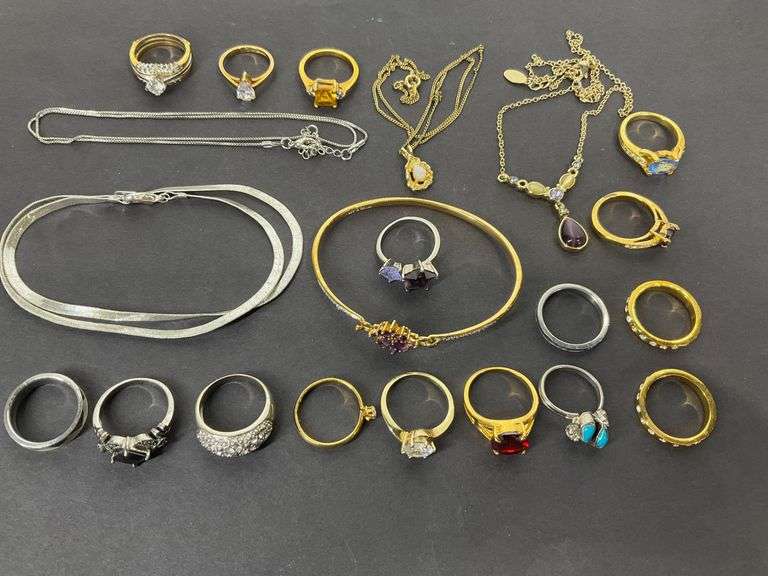 Collection of Assorted Jewelry Including Necklaces, Bracelets, and ...