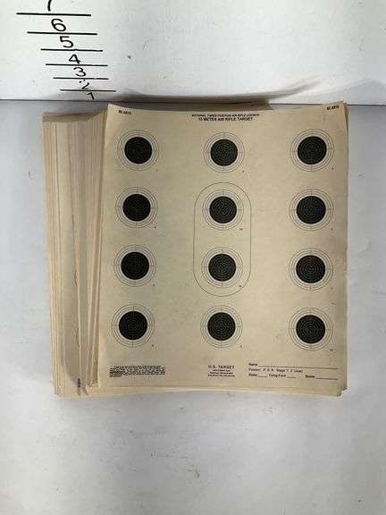 Stack of Shooting Target Practice Sheets with Multiple Bullseyes - Hash ...