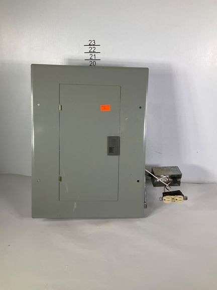 Metal Electrical Panel with Circuit Breakers and Cover - Hash Auctions