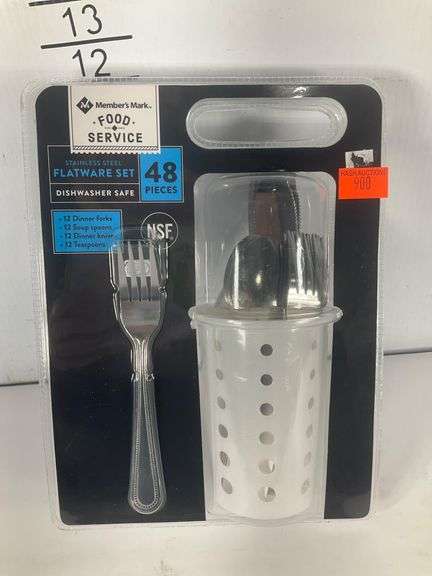 Member’s Mark 48-Piece Flatware Set with Storage Container - Hash Auctions