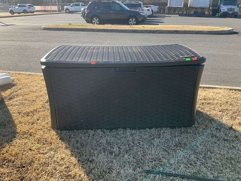 Suncast Resin Outdoor Storage Deck Box, 54”x28”x28” - Hash Auctions