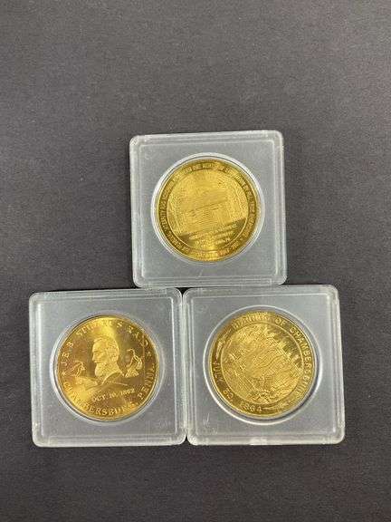 Three coins, JEB Stuart’s Raid Chambersburg, PA, burning of ...