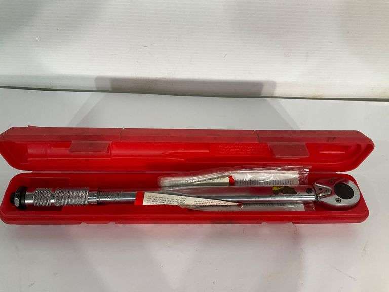 Pittsburgh Tools Torque Wrench with Red Plastic Case - Hash Auctions