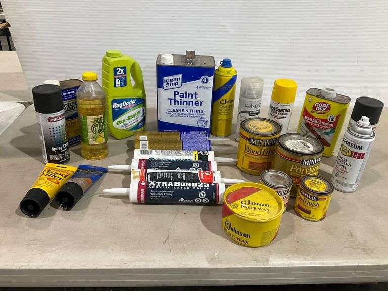 Assorted Paint-Related Materials and Adhesive Products - Hash Auctions