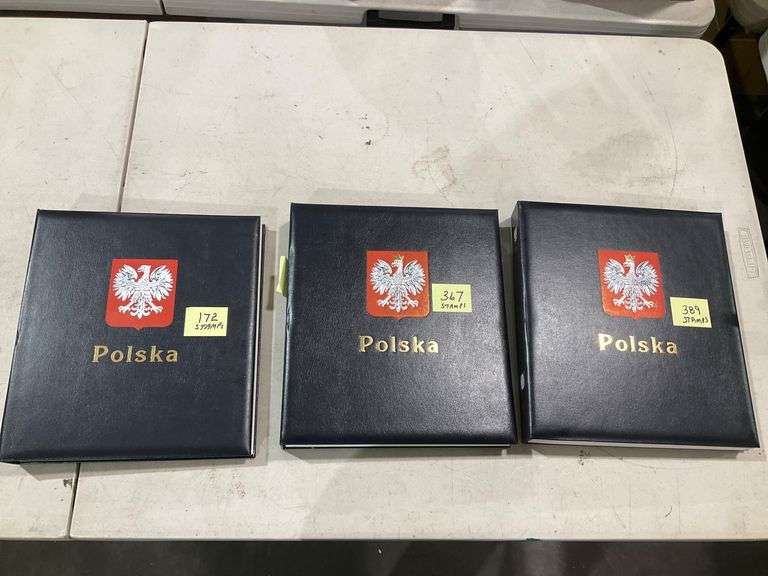 Collection of Polish Stamps in Three Albums - Hash Auctions