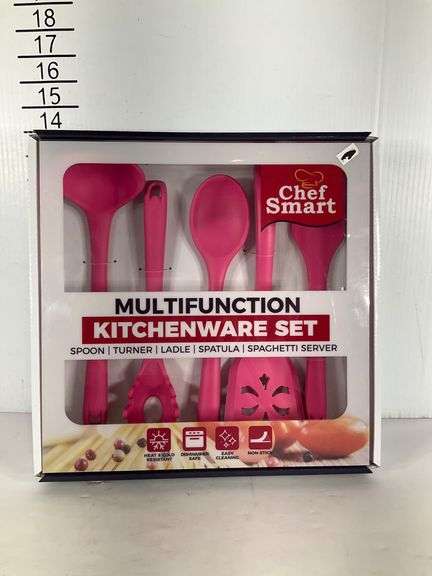 Chef Smart Multifunction Kitchenware Set in Pink - Hash Auctions
