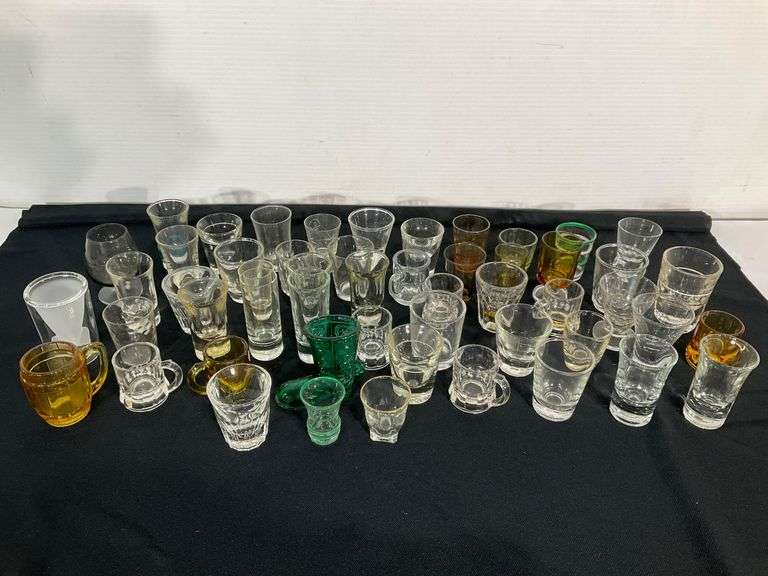 Collection of Assorted Shot Glasses in Various Sizes and Colors - Hash ...