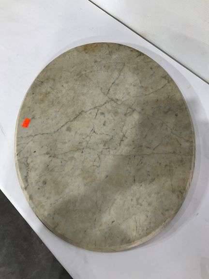 Oval Marble Slab, 29in Diameter - Hash Auctions