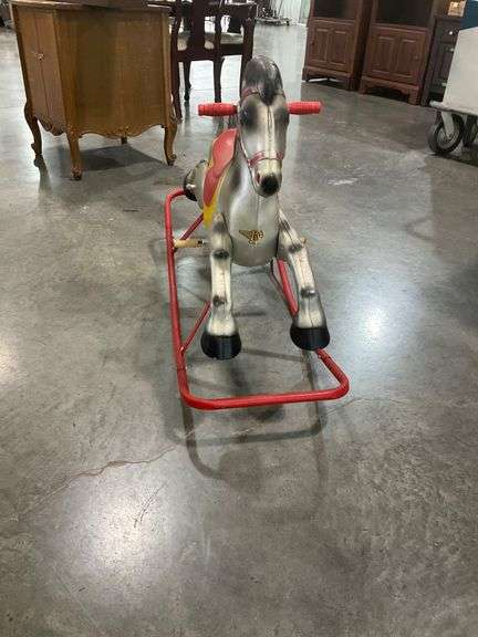 Mobo Metal Rocking Horse on Red Frame, England - Hash Auctions