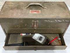 Metal Tool Chest with Park and Assorted Tools - Hash Auctions