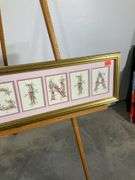 Framed Floral Letter Artwork Spelling ‘Virginia’ - Hash Auctions