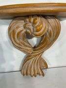 Carved Wall-Mount Shelf with Fishtail Motif, Made in Italy, 14in Tall ...