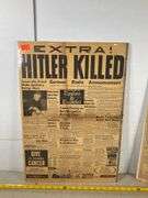 Two Mid-20th Century Newspaper Front Pages on World War II Events ...