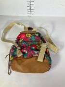 Lily Bloom Backpack with Multicolor Floral and Cat Print - Hash Auctions