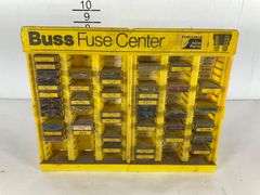 Buss Fuse Center Display Rack with Assorted Fuses - Hash Auctions