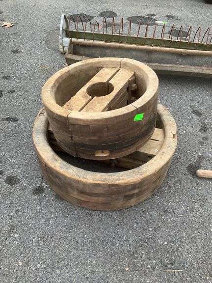 Millstone Set with Wooden Core, From the Pope Estate Property - Hash ...