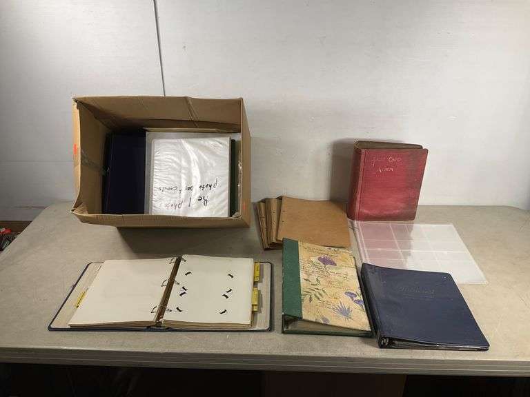 Collection of Empty Photo and Postcard Albums with Loose Pages and ...