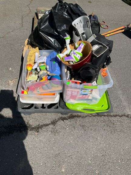Mixed Pallet Lot Including Household Items, Toys, Bags, and ...