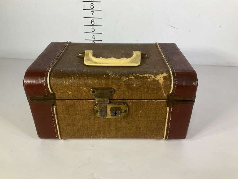 Rectangular Brown Storage Case with Handle and Latch Closure - Hash ...