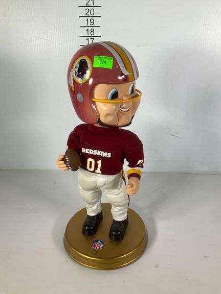 Redskins Football Animated Figurine on Gold NFL Base - Hash Auctions