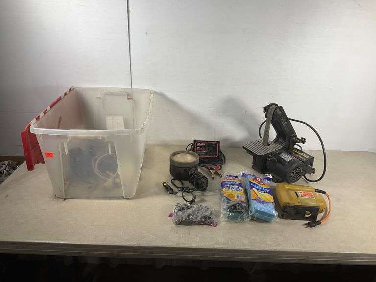 Task Force 1-Inch Belt Sander, Automotive Spotlight, Charger ...