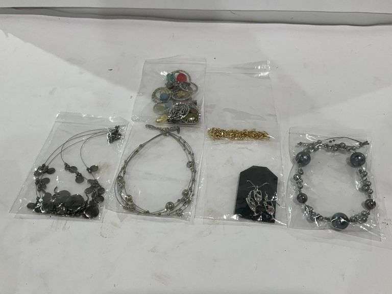 Lot of Assorted Jewelry Including Necklaces, Bracelet, and Earring Set ...