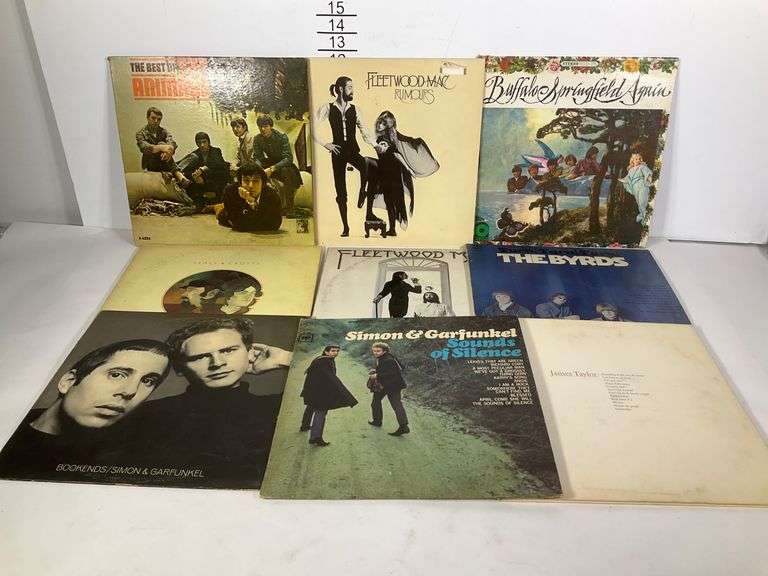 Collection of Vinyl LP Records Featuring 1970s Rock and Folk Artists ...