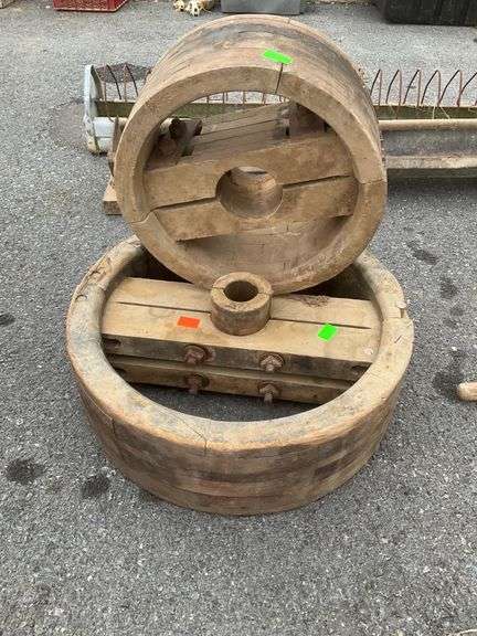 Millstone Set with Wooden Core, From the Pope Estate Property - Hash ...