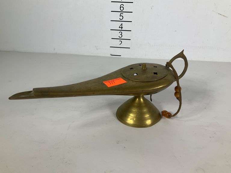 Solid Brass Incense Burner with Pierced Lid and Handle, Made in India ...