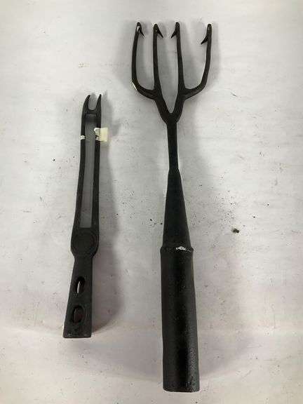 Cast Metal Fishing Gaff and Four Pronged Harpoon Head - Hash Auctions