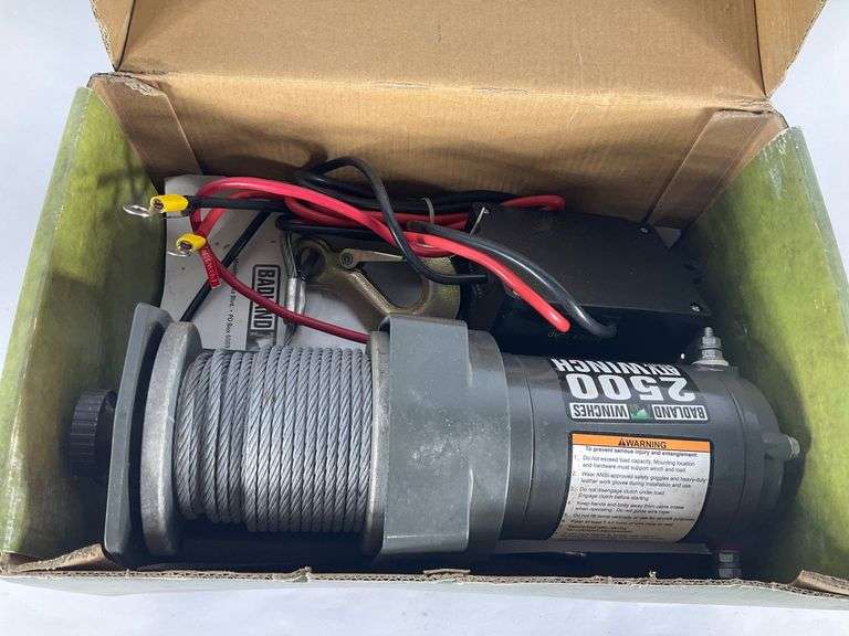 Badland 2500 lb Capacity ATV Electric Winch with Steel Cable - Hash ...