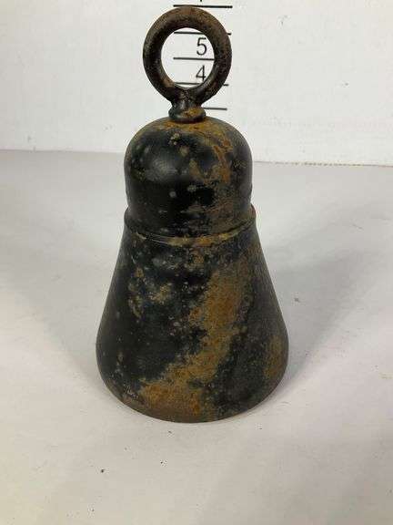 Cast Iron Bell with Loop Handle and Internal Clapper - Hash Auctions
