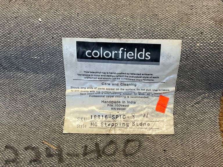 Colorfields Hand-Tufted Rug, 95×131 Inches, Stepping Stone Pattern - Hash Auctions