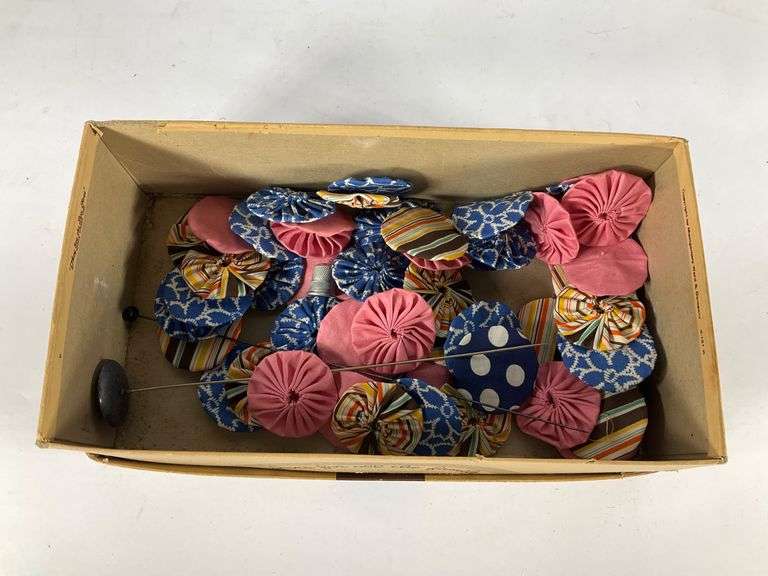 Collection of Fabric Yo-Yos in Various Patterns and Colors from Pope ...