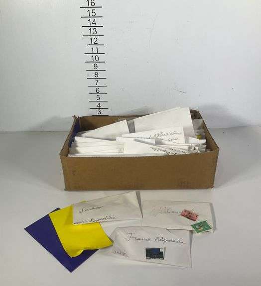 Collection of International Postage Stamps in Labeled Envelopes - Hash ...
