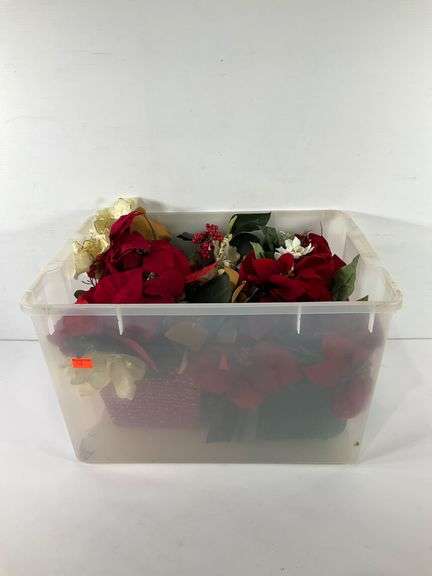 Artificial Floral Arrangements in Storage Bin - Hash Auctions