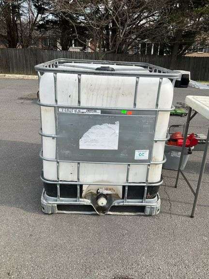 Plastic IBC Tote with Metal Cage, 47”x38”x46”H - Hash Auctions