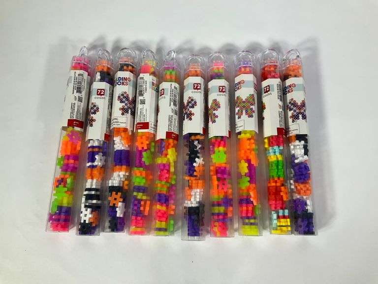 Set of Ten Tubes of 72-Count Building Blocks - Hash Auctions