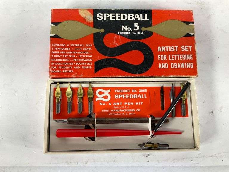 Speedball No. 5 Artist Set for Lettering and Drawing - Hash Auctions