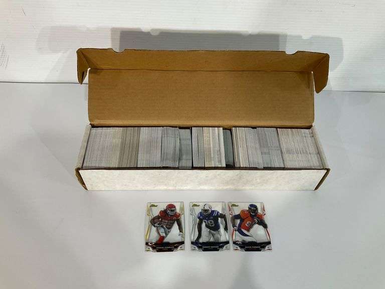 Boxed Collection of Football Trading Cards Featuring Various Players ...