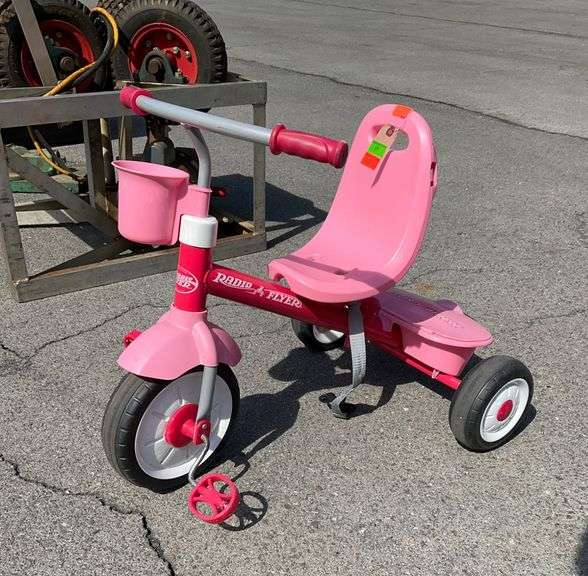 Pink Radio Flyer Tricycle with Rear Storage Compartment - Hash Auctions