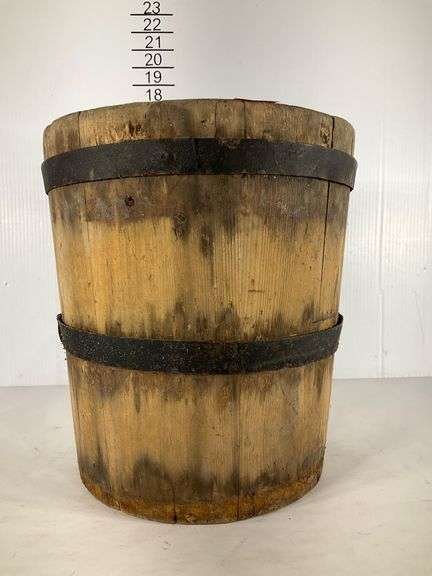 Barrel-Style Container with Metal Bands from the Pope Estate Property ...