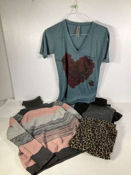 Lot of 4 Women’s Clothing Items Including Go Couture T-Shirt, Knit ...