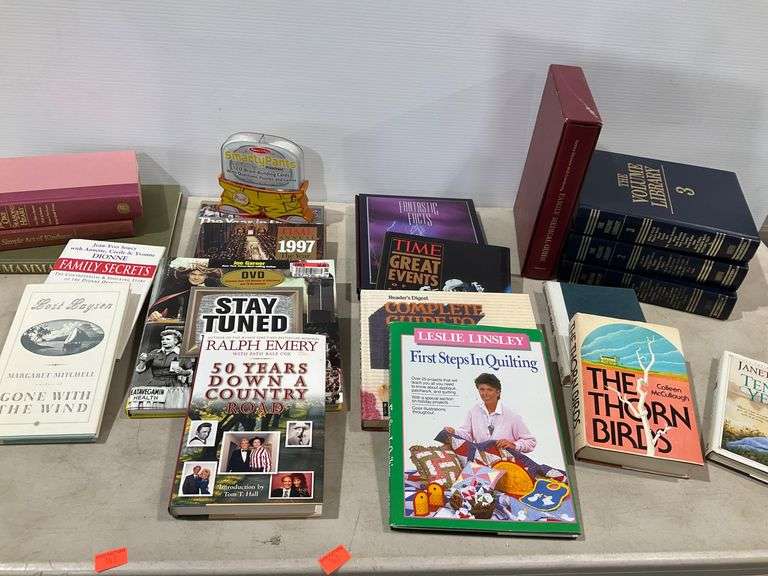 Two boxes: Collection of Books Featuring Fiction, Nonfiction, and Reference Titles - Hash Auctions